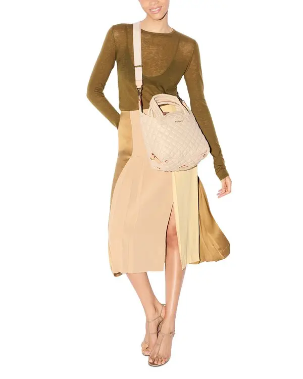 Mz Wallace Small Sutton Deluxe Bag - Buff/gold