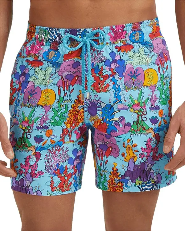 Vilebrequin Plantes Aquatiques 5.5" Swim Shorts - Topaz Bleu