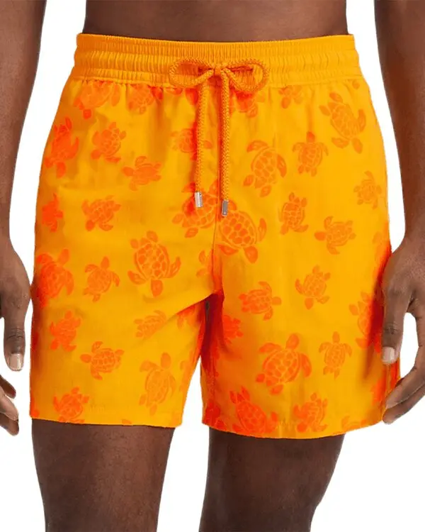 Vilebrequin Flocked Rondes Des Tortues 5.5 Swim Shorts - Mango