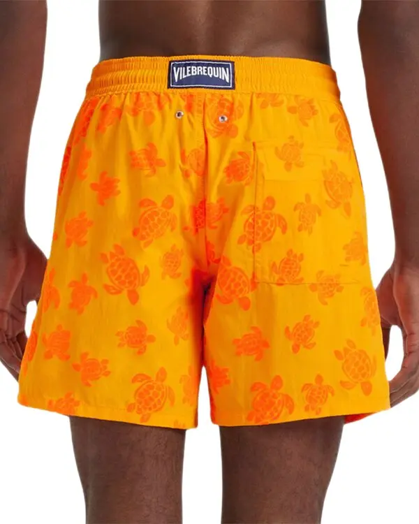 Vilebrequin Flocked Rondes Des Tortues 5.5 Swim Shorts - Mango