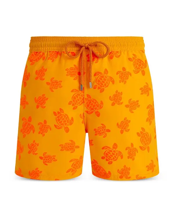 Vilebrequin Flocked Rondes Des Tortues 5.5 Swim Shorts - Mango