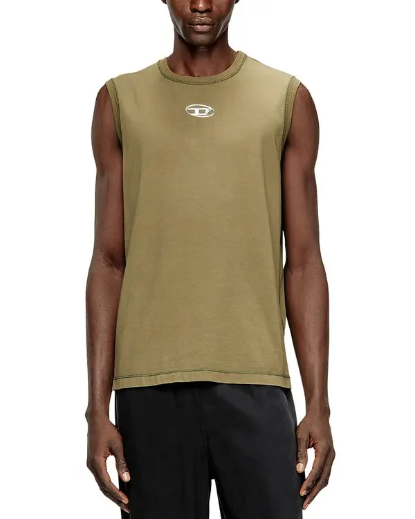 DIESEL Logo Graphic Tank Top - Leaf Green