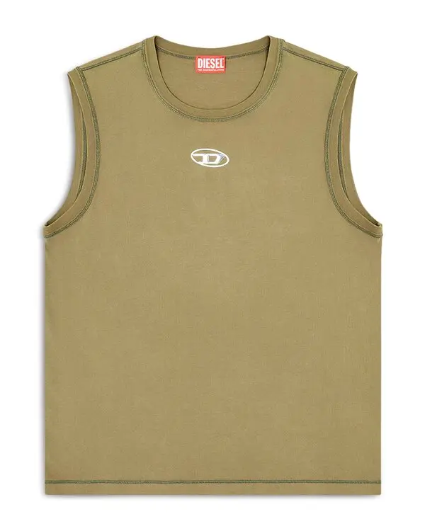 DIESEL Logo Graphic Tank Top - Leaf Green