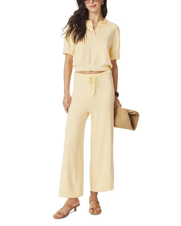 Splendid Christa Crop Sweater Pants - Honeysuckle