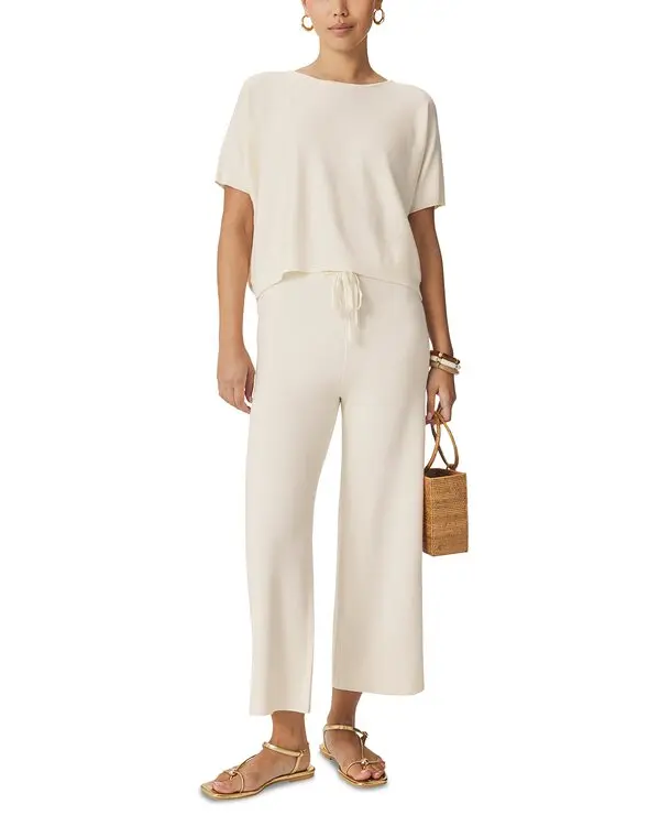 Splendid Christa Cropped Sweater Pants - Shell