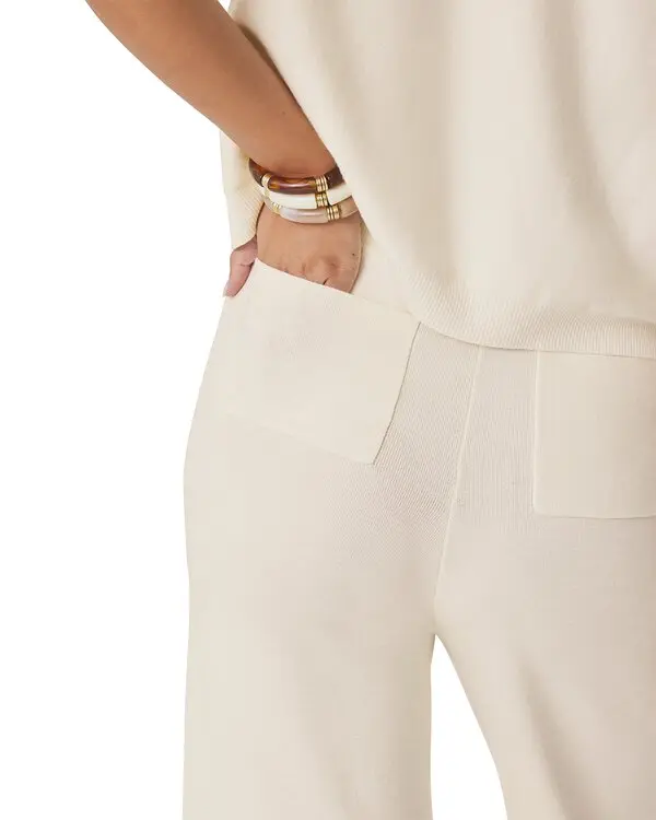 Splendid Christa Cropped Sweater Pants - Shell