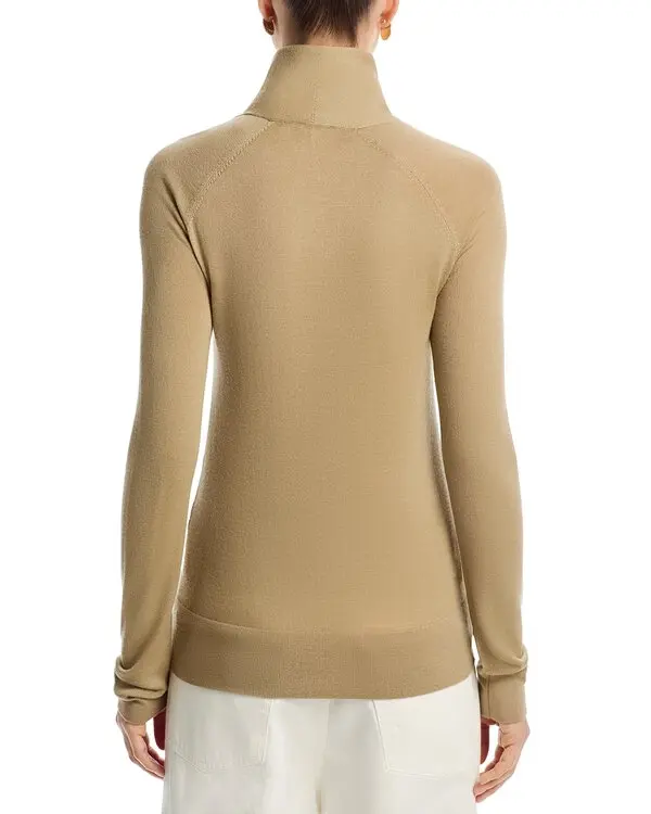 TOTEME Crossover Merino Knit Sweater - Open Brown