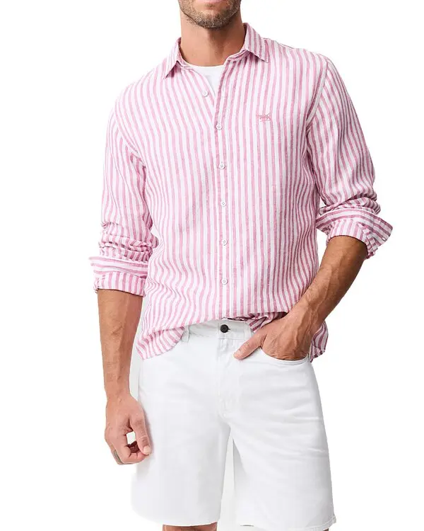 Rodd & Gunn Seadown Linen Striped Shirt - Rosewater