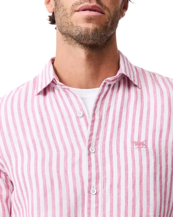 Rodd & Gunn Seadown Linen Striped Shirt - Rosewater