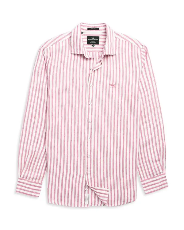 Rodd & Gunn Seadown Linen Striped Shirt - Rosewater
