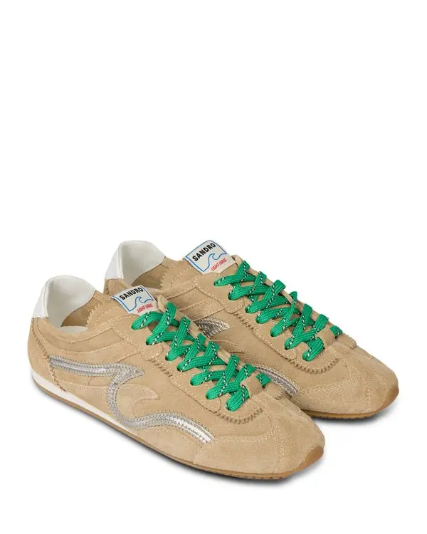 Sandro Light Wave Suede Sneakers