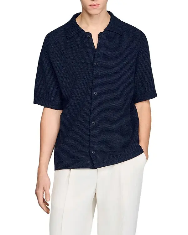 Sandro Jute Shirt - Navy Blue