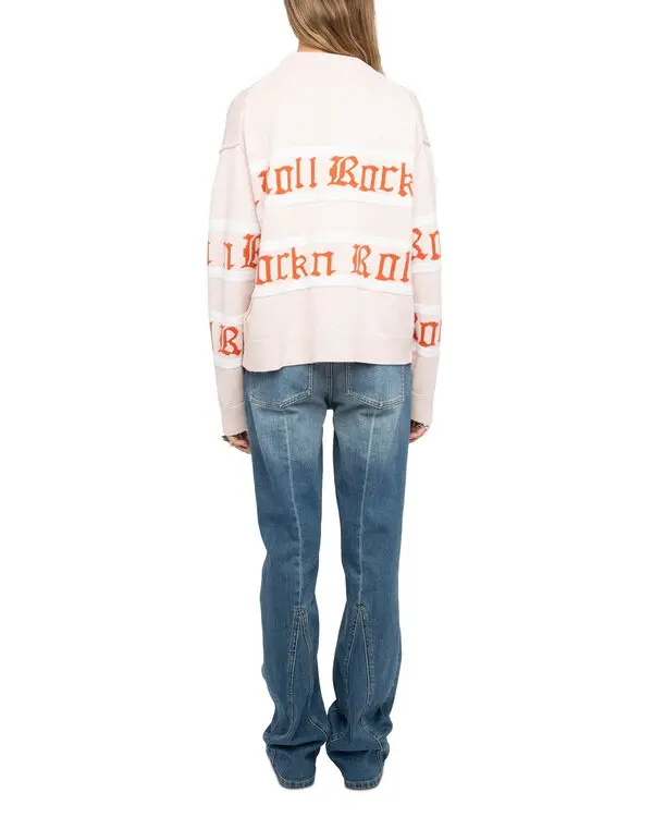 Zadig&Voltaire Markuz Wool-blend Crewneck Sweater - Pearly