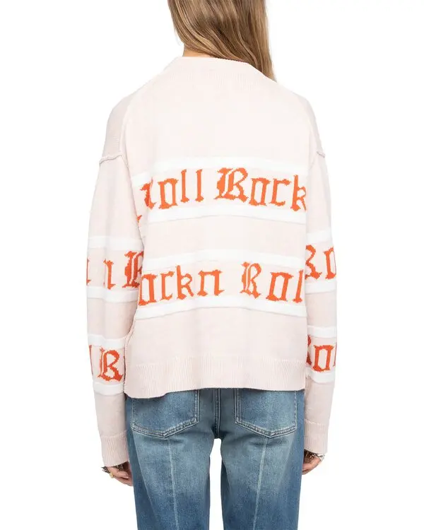 Zadig&Voltaire Markuz Wool-blend Crewneck Sweater - Pearly