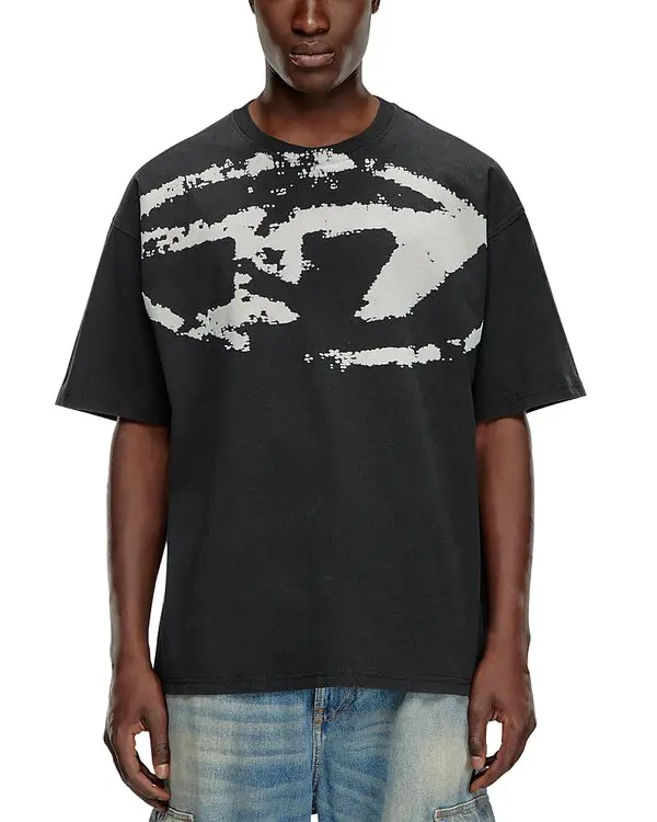 DIESEL® Relaxed Fit Logo Graphic T-shirt - Black
