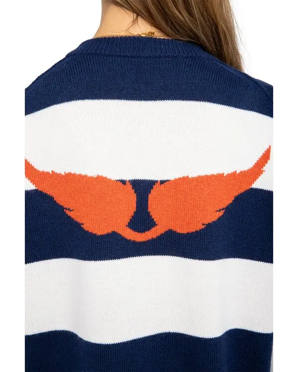 Zadig&Voltaire Mikyzz Wool-blend V-neck Pullover - Marine
