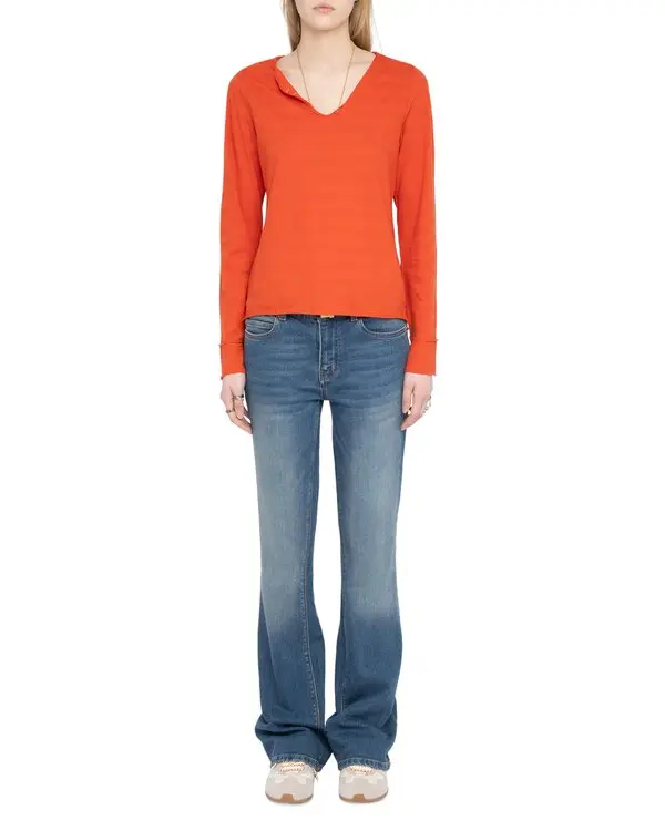 Zadig&Voltaire Tuni Henley Tee - Spice