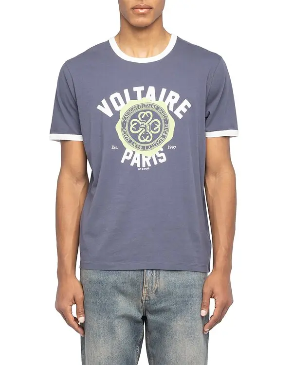Zadig&Voltaire Woody Logo Ringer T-shirt - Storm