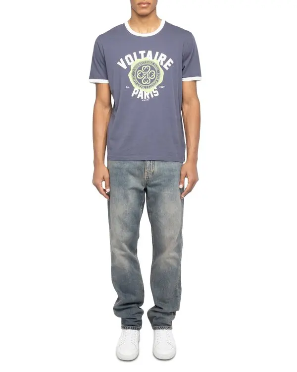 Zadig&Voltaire Woody Logo Ringer T-shirt - Storm