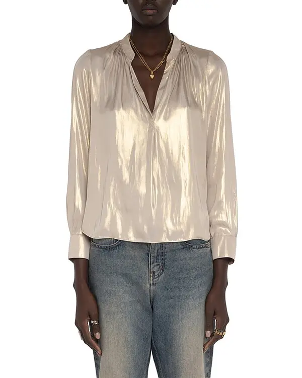 Zadig&Voltaire Tink Satin Blouse - Gold