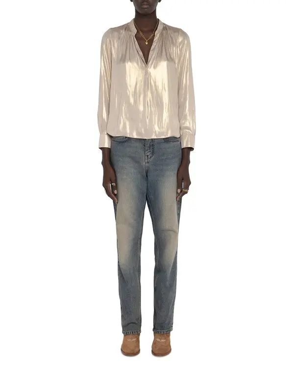 Zadig&Voltaire Tink Satin Blouse - Gold