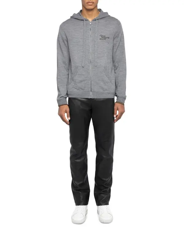 Zadig&Voltaire Double Cuff Logo Hoodie - Gris Chine