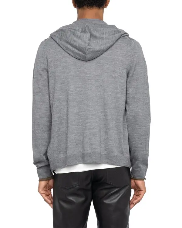 Zadig&Voltaire Double Cuff Logo Hoodie - Gris Chine