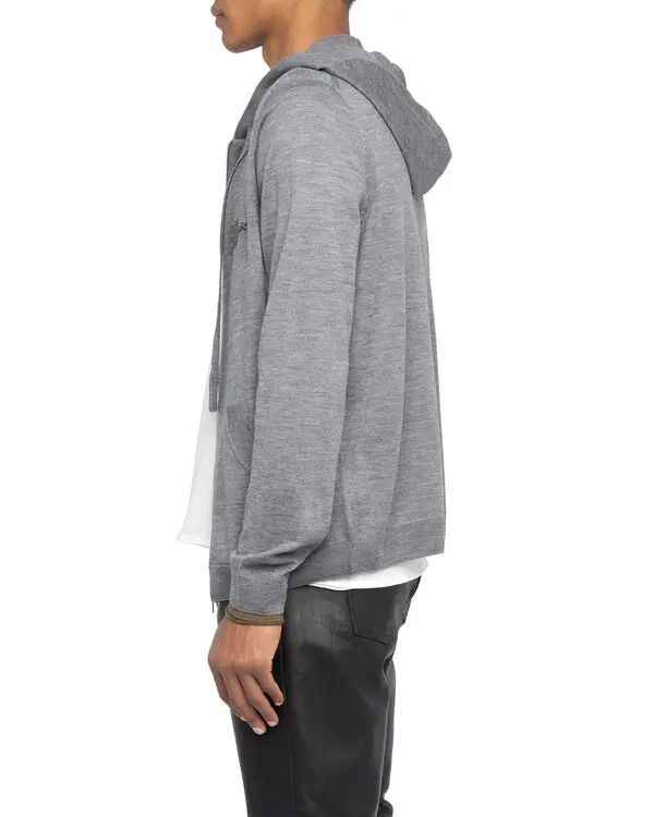 Zadig&Voltaire Double Cuff Logo Hoodie - Gris Chine