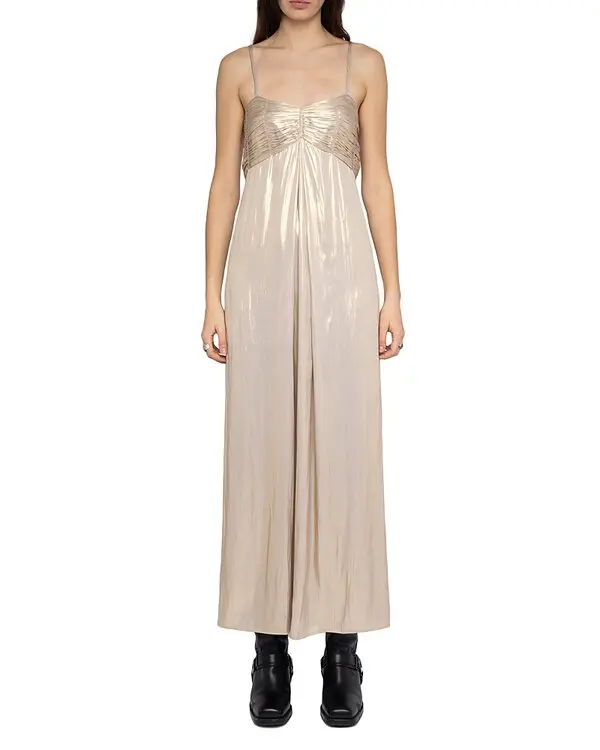 Zadig&Voltaire Rippie Satin Dress - Gold