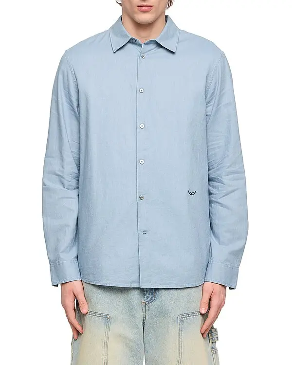 Zadig&Voltaire Classic Collar Linen Shirt - Sky