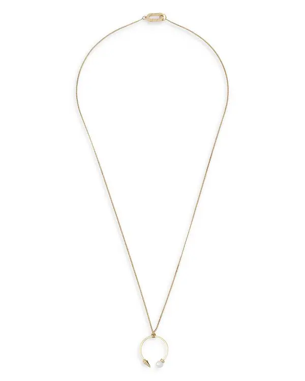 ALLSAINTS Hazel Imitation Pearl Spike Pendant Necklace - Pearl/gold