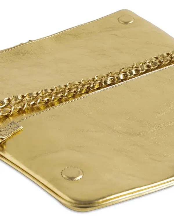 Zadig&Voltaire Rock Vintage Metallic Shoulder Bag - Gold