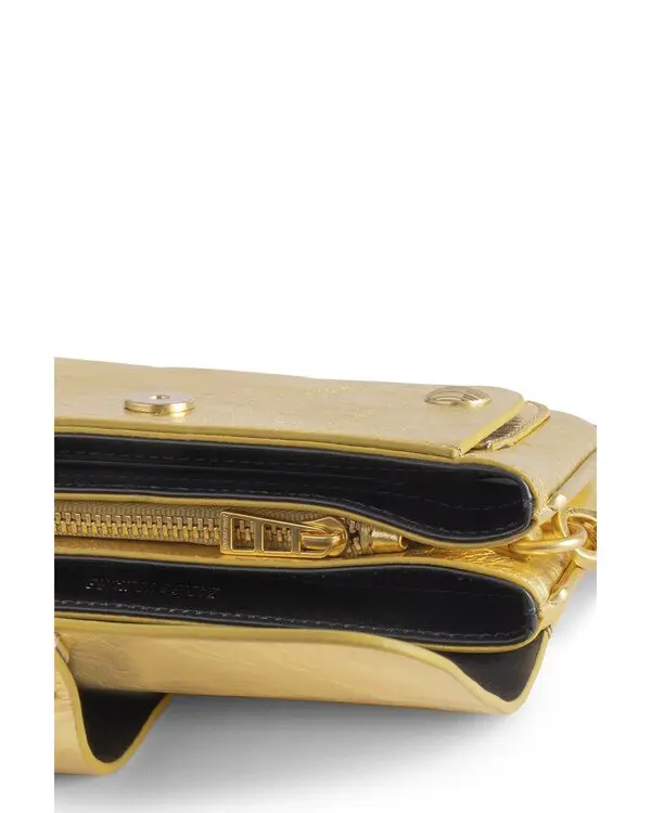 Zadig&Voltaire Kate Vintage Metallic Leather Wallet - Gold