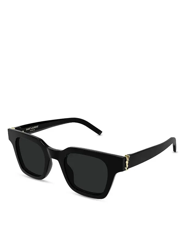 Saint Laurent Rectangular Sunglasses, 47mm - Black