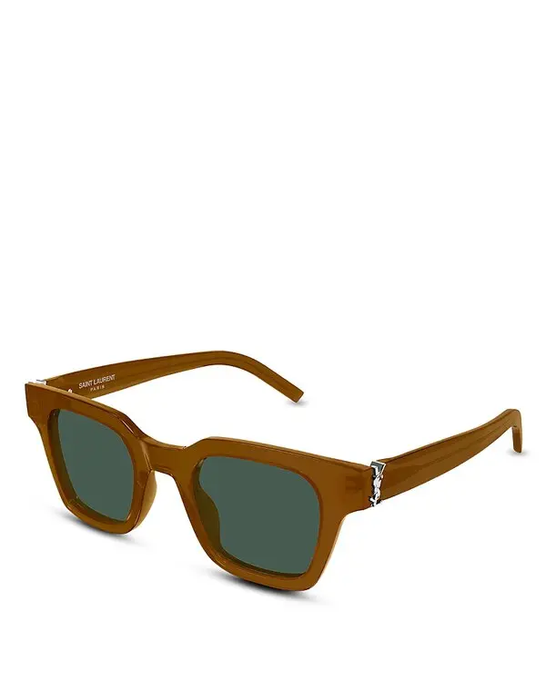 Saint Laurent Rectangular Sunglasses, 47mm - Brown