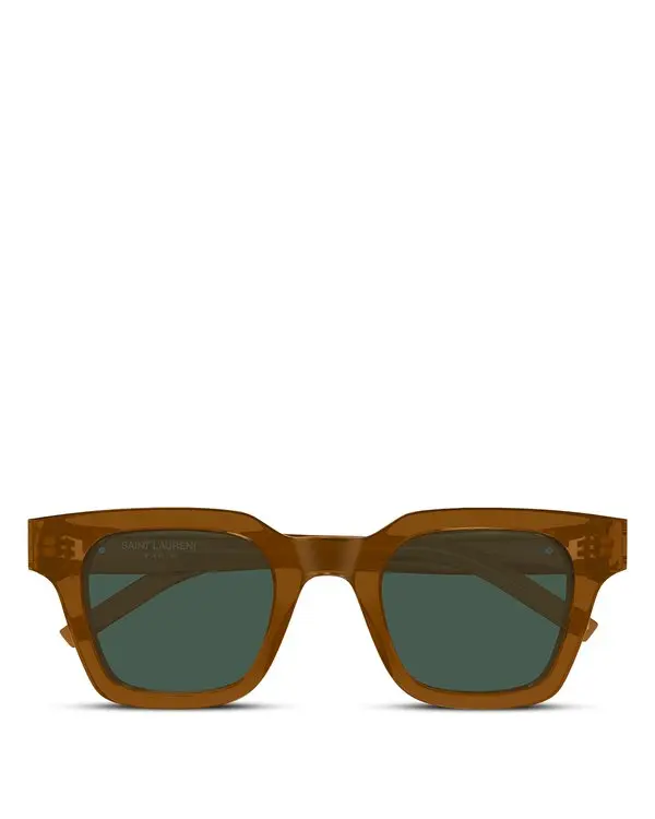 Saint Laurent Rectangular Sunglasses, 47mm - Brown