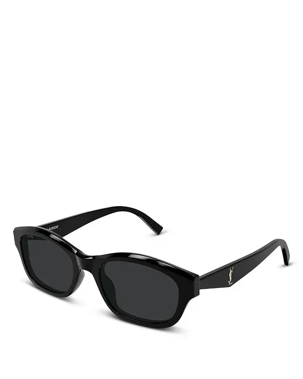 Saint Laurent Rectangular Sunglasses, 53mm - Black