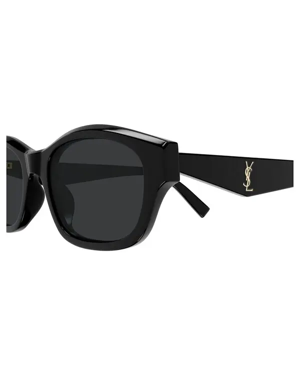 Saint Laurent Rectangular Sunglasses, 53mm - Black
