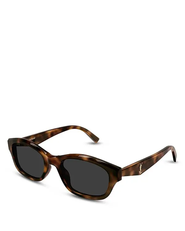 Saint Laurent Rectangular Sunglasses, 53mm - Havana