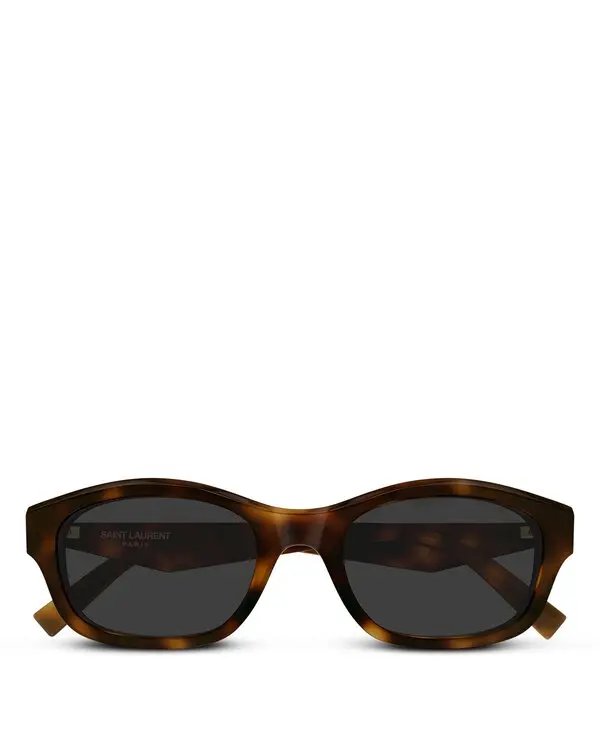 Saint Laurent Rectangular Sunglasses, 53mm - Havana