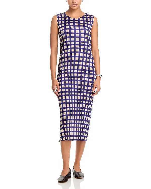 Issey Miyake Basket Midi Dress - Navy