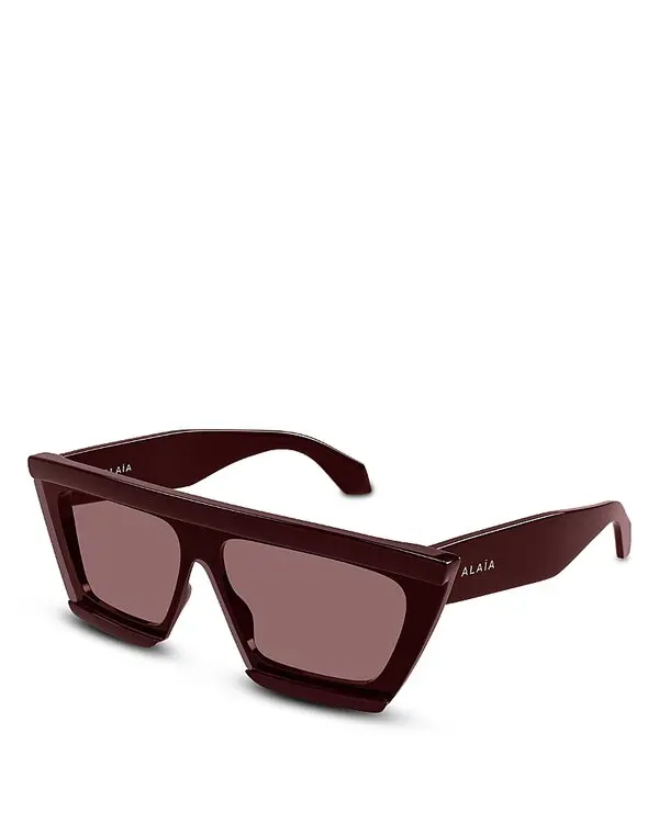 Alaïa Geometric Sunglasses, 99mm - Red