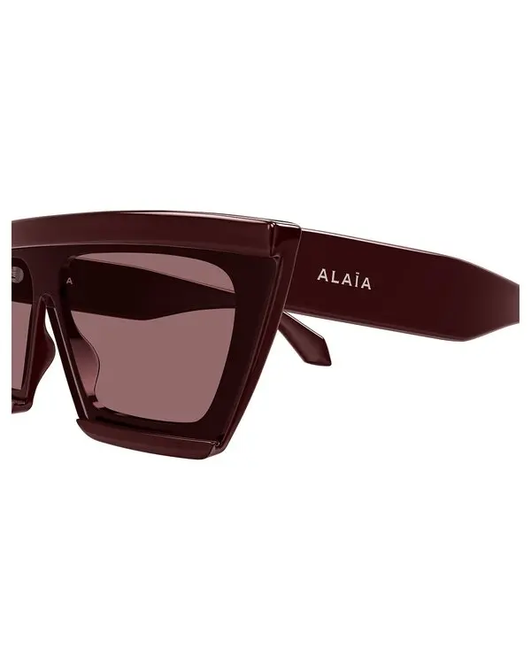 Alaïa Geometric Sunglasses, 99mm - Red