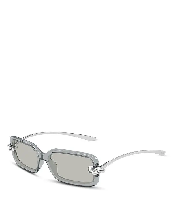 Bottega Veneta Rectangular Sunglasses, 56mm - Gray