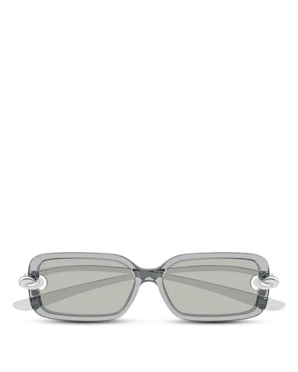 Bottega Veneta Rectangular Sunglasses, 56mm - Gray