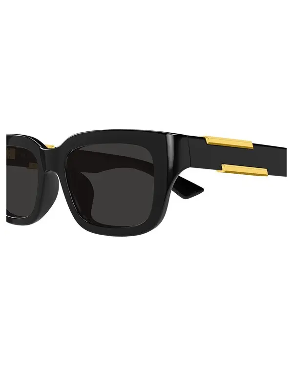 Bottega Veneta Rectangular Sunglasses, 54mm - Black