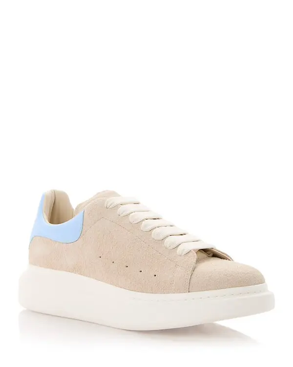 Alexander McQueen Brushed Suede Oversized Sneakers - Cloud Ivory