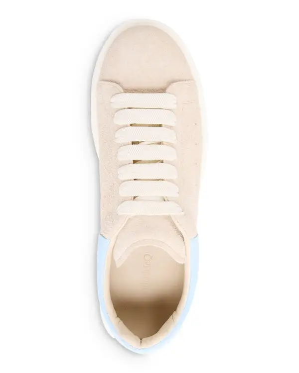Alexander McQueen Brushed Suede Oversized Sneakers - Cloud Ivory