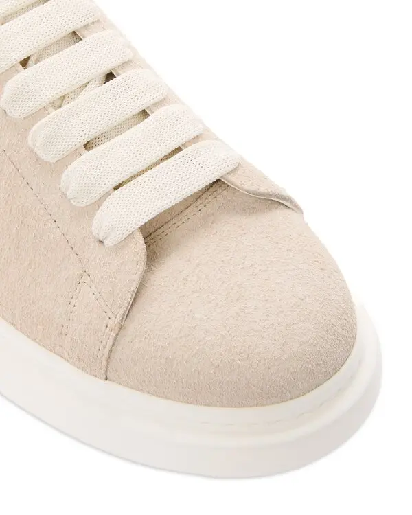 Alexander McQueen Brushed Suede Oversized Sneakers - Cloud Ivory