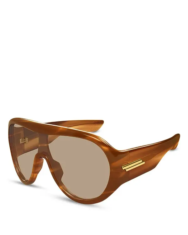 Bottega Veneta Mask Sunglasses, 99mm - Havana